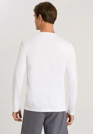 Hanro Living Cotton Crew Neck Top - White