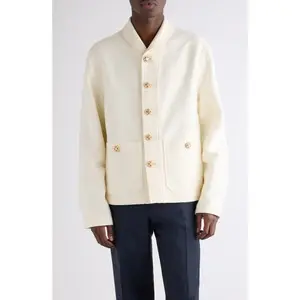 Givenchy Crystal And Imitation Pearl Button Tweed Jacket