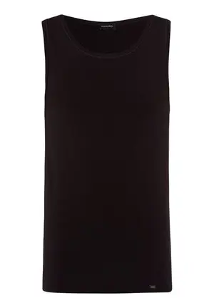 Hanro Natural Function Tencel™ And Cotton Tank Top Deep Black