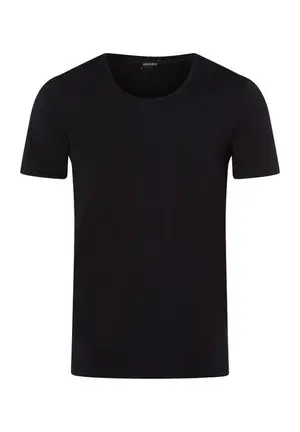 Hanro Cotton Superior Cotton Crew Neck T-shirt - Black
