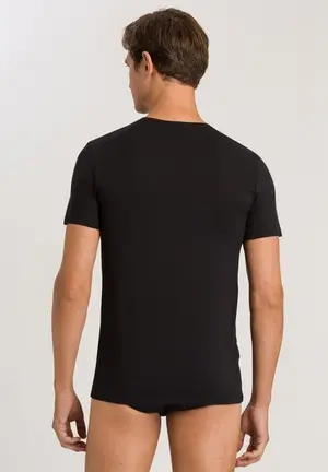 Hanro Cotton Superior Cotton Crew Neck T-shirt - Black