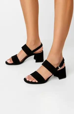 La Canadienne Flemming Sandal - Black Suede
