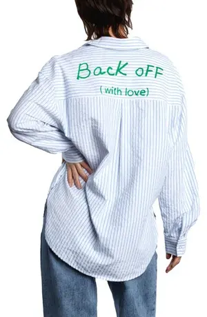 BILLY T Back Off With Love' Striped Shirt