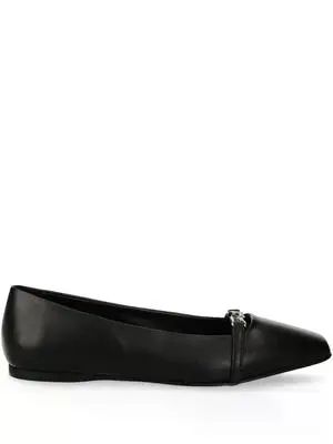 Karl Lagerfeld Silver Tone Flats For Women
