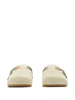 Burberry Urchin Clogs - White