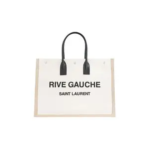Saint Laurent Saint Laurent Rive Gauche Lino Legend Large Tote Tan