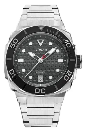 ALPINA Seastrong Diver Extreme Bracelet Automatic Gmt Watch - Silverone