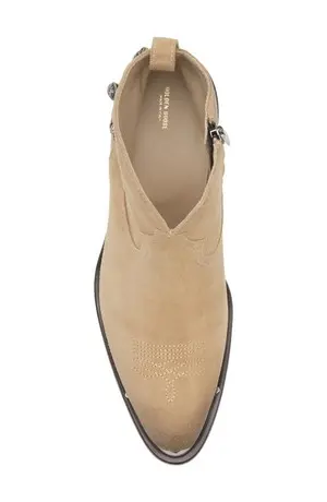 GOLDEN GOOSE Patty Waxed Suede Western Bootie