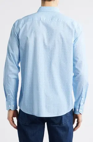 Johnston & Murphy Diamond Print Button-up Shirt
