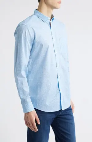 Johnston & Murphy Diamond Print Button-up Shirt