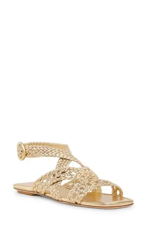 STUART WEITZMAN Thea Braided Sandals - Golden