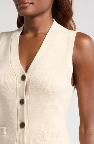 PISTOLA Audra Knit Sweater Vest - Soft Dove