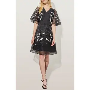 Ming Wang V Neck Cocktail Dresses