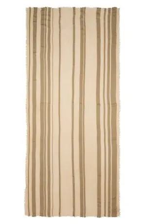 Nordstrom Sheer Stripe Pareo Wrap - Olive Covert