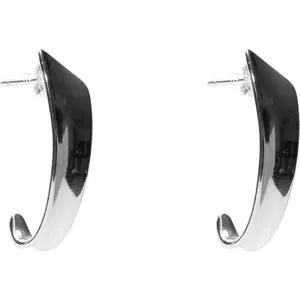 Argento Vivo Abstract Hoop Earrings - Silver