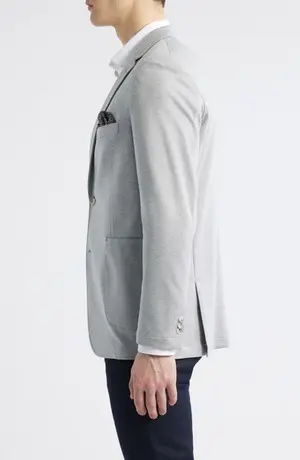 Johnston & Murphy Xc Flex® Heathered Twill Knit Sport Coat - Gray