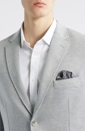 Johnston & Murphy Xc Flex® Heathered Twill Knit Sport Coat - Gray