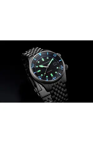 SPINNAKER Automatic Bracelet Watch - Black