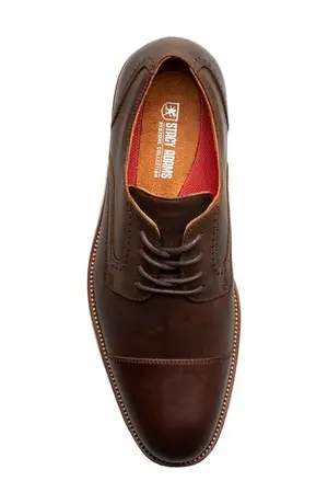 STACY ADAMS Wesbridge Cap Toe Derby - Brown