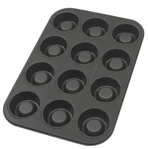 ZENKER 12 Cavity Nonstick Carbon Steel Shortcake Pan - Black