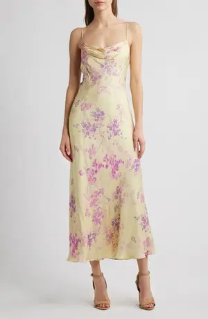 French Connection Elyria Oona Satin Midi Dress