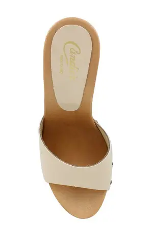 CANDIE'S Antonella Platform Sandal - Beige Patent