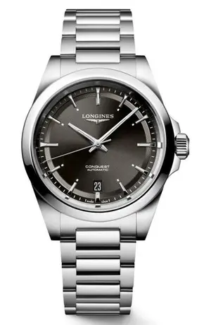 LONGINES Conquest Automatic Bracelet Watch - Black