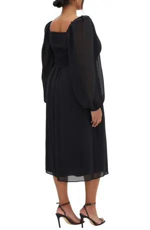 City Chic Orla Mixed Media Dress