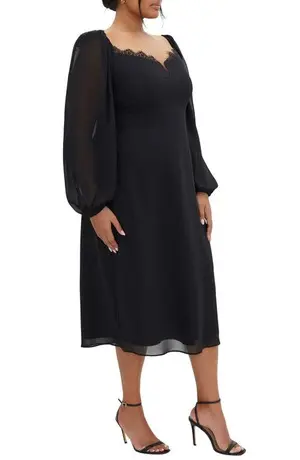 City Chic Orla Mixed Media Dress