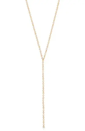 Ettika Cubic Zirconia Disc Chain Y-necklace - Gold