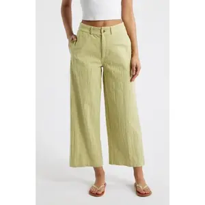 Rip Curl Vacation Crop Wide Leg Cotton Slub Pants