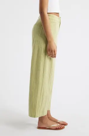 Rip Curl Vacation Crop Wide Leg Cotton Slub Pants