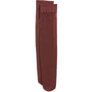 Nordstrom Sheer Knee High Socks - Brown Raisin