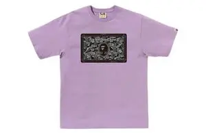 BAPE Card Tee Shirt Purple/black
