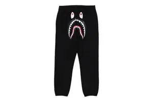 A BATHING APE Shark Regular Fit Sweat Pants - Black