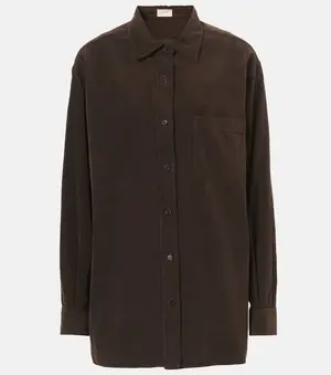 THE ROW Nesson Cotton Shirt - Brown