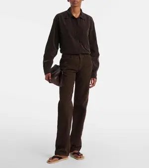 THE ROW Nesson Cotton Shirt - Brown