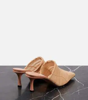 JIMMY CHOO Lotta 65 Ruched Tulle Mules