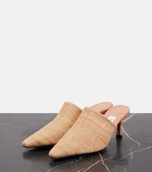 JIMMY CHOO Lotta 65 Ruched Tulle Mules