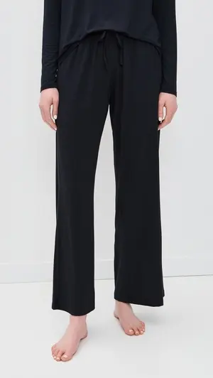 Eberjey Gisele Everyday Straight Leg Pants - Black
