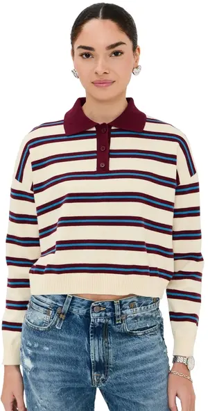 Women's Striped Polo T-Shirts