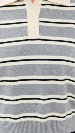 LE BOP Zadie Pullover - Heather Grey Stripe
