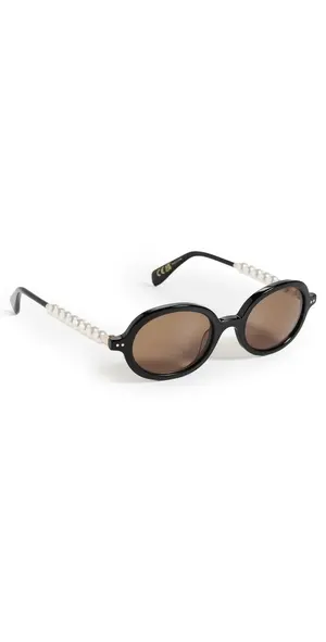Lele Sadoughi Austin Pearl Sunglasses - Jet 001