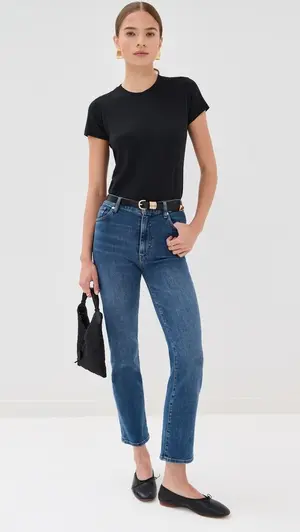 FRAME The Baby Tee - Black