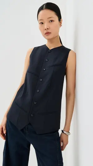 Tibi Tropical Wool Vest
