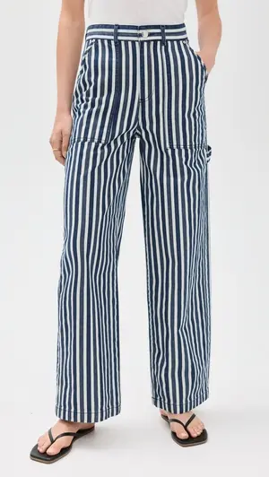 ALIGNE Striped Non-stretch Denim Jeans