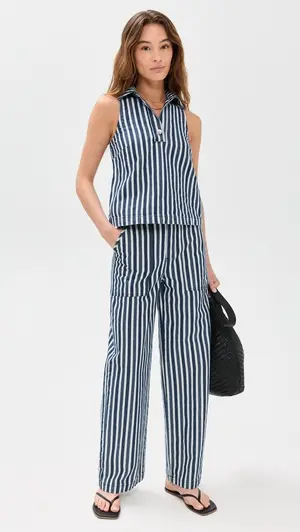 ALIGNE Striped Non-stretch Denim Jeans