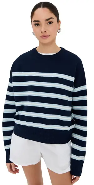 LE BOP Striped Pullover - Midnight Stripe