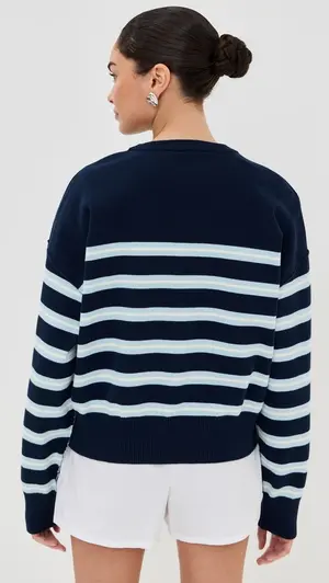 LE BOP Striped Pullover - Midnight Stripe