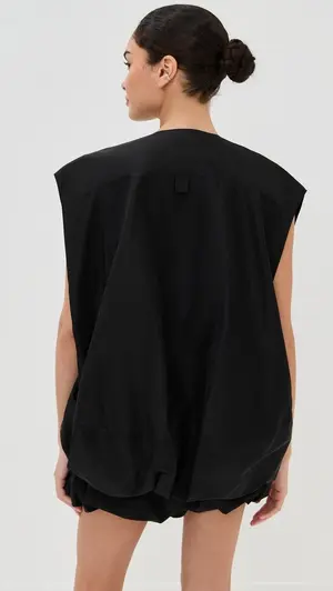 Tibi Italian Sporty Nylon Blousant Vest